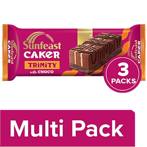 Buy Sunfeast Caker Trinity Cake - Triple Chocolate Online at Best Price ...