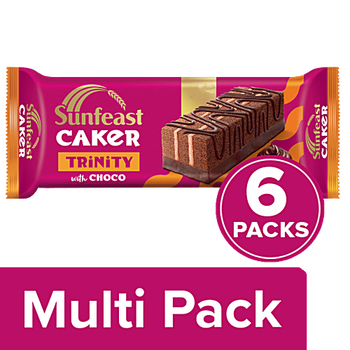 Buy Sunfeast Caker Trinity Cake - Triple Chocolate Online at Best Price ...