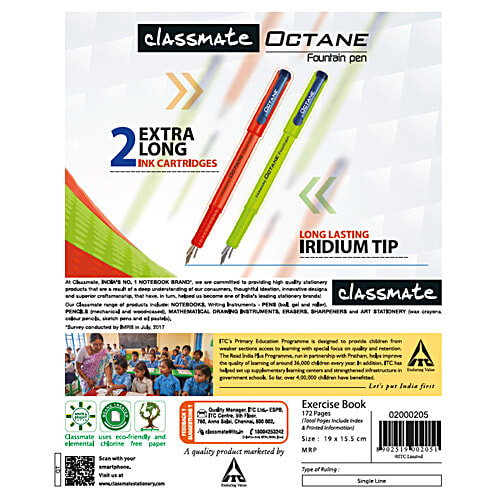 Buy Classmate Ruled Notebook - Small, Single Line, Soft Bound Online at ...