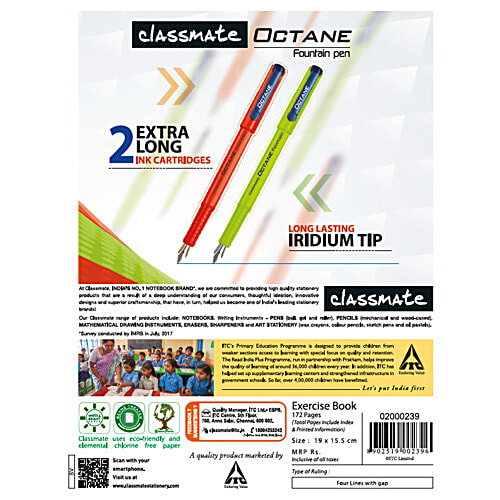 Buy Classmate Notebook - Small, Four Line Online at Best Price of Rs ...