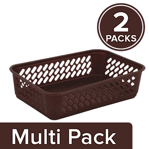 Buy Polyset Plastic Super Tidy Tray No 2 - Brown, Medium Online at Best ...