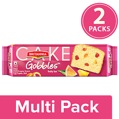 Buy Britannia Gobbles Fruity Fun Cake, 115g Online at Best Price of Rs ...