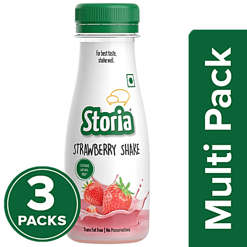 Buy Storia Strawberry Shake, No Added Preservatives, Trans Fat Free ...