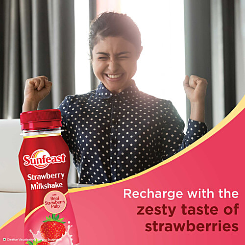 Buy Sunfeast Strawberry Milkshake With Real Strawberry Pulp Online at ...
