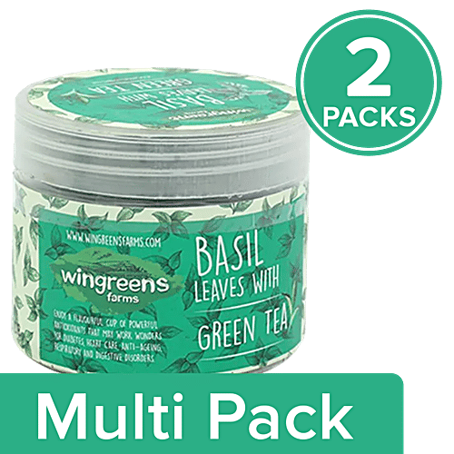 Buy Wingreens Farms Basil Leaves With Green Tea Online at Best Price of ...