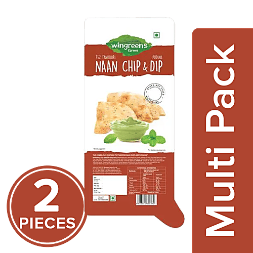 Buy Wingreens Farms Tez Tandoori Naan Chip + Pudina Dip Online at Best ...