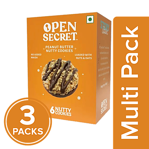 Buy Open Secret Peanut Cookies - Chocolate. Healthy biscuits- no added ...