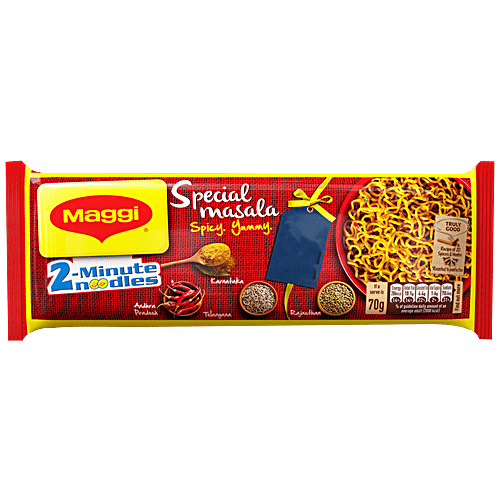 Buy MAGGI Noodles - Masala, 560 g Pouch + Special Masala, 280 g Online ...