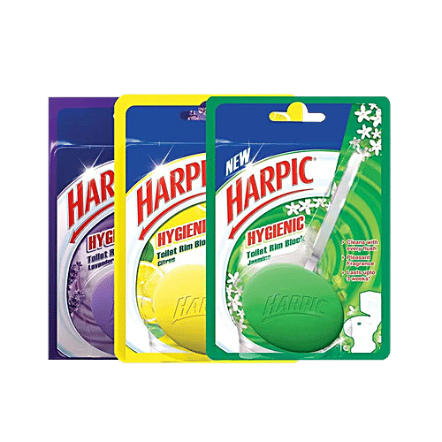 Buy Harpic Hygienic Toilet Cleaner Rim Block, Lavender 26 g + Jasmine ...