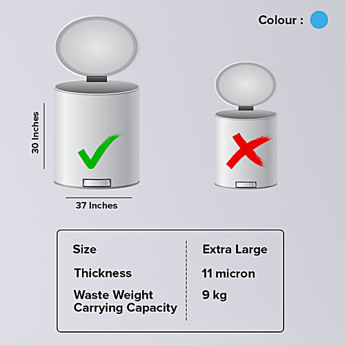 Buy BB Home Oxo-Biodegradable Garbage bag-Xtra Large Blue (30x37 Inches ...