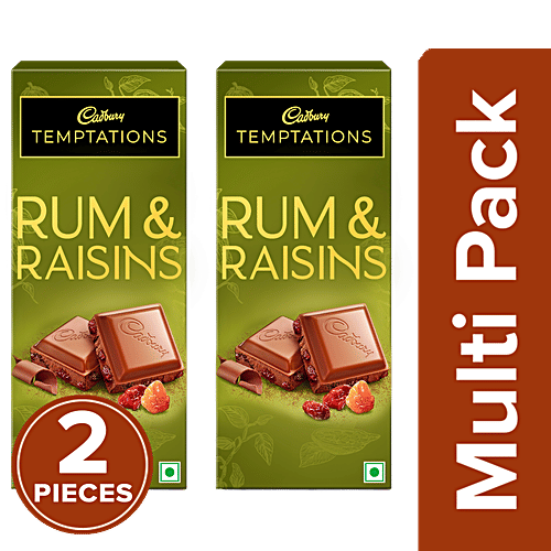 Buy Cadbury Temptations Rum & Raisins Premium Chocolate Bar Online at ...