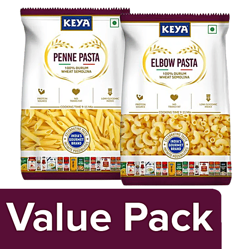 Buy Keya Penne Pasta, 400 g + Elbow Pasta, 400 g Online at Best Price of Rs 150 - bigbasket