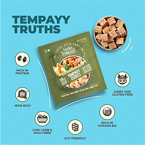 Buy Hello Tempayy Soyabean Tempeh Cubes - Natural, Pack Of 3 Online at ...
