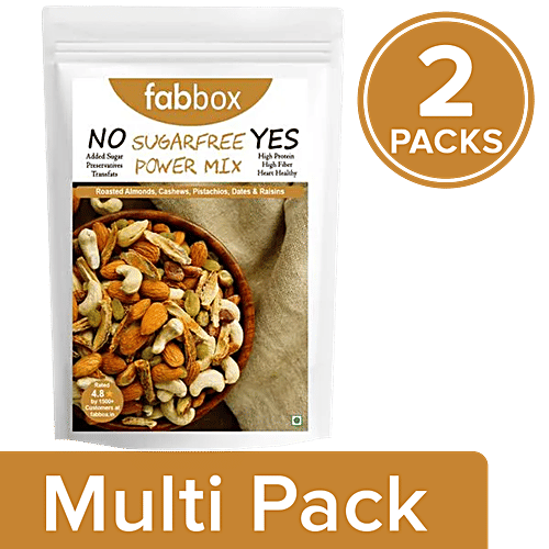 Buy Fabbox Sugarfree Power Mix - Raw, Almonds, Cashews, Raisins ...