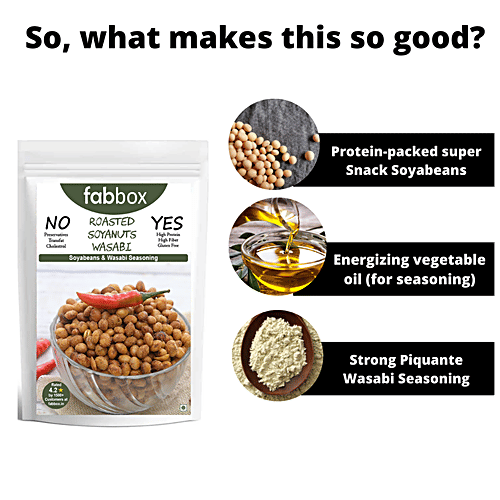 Buy Fabbox Soyanuts - Roasted, Wasabi, Healthy Snacks, High In Protein ...