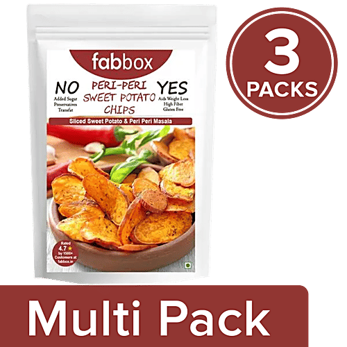 Buy Fabbox Sweet Potato Chips - Peri Peri Flavour, Healthy, Gluten-Free ...