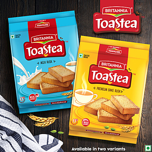 Buy Britannia Toastea Premium Bake Rusk With Goodness Of Elaichi, Sooji ...