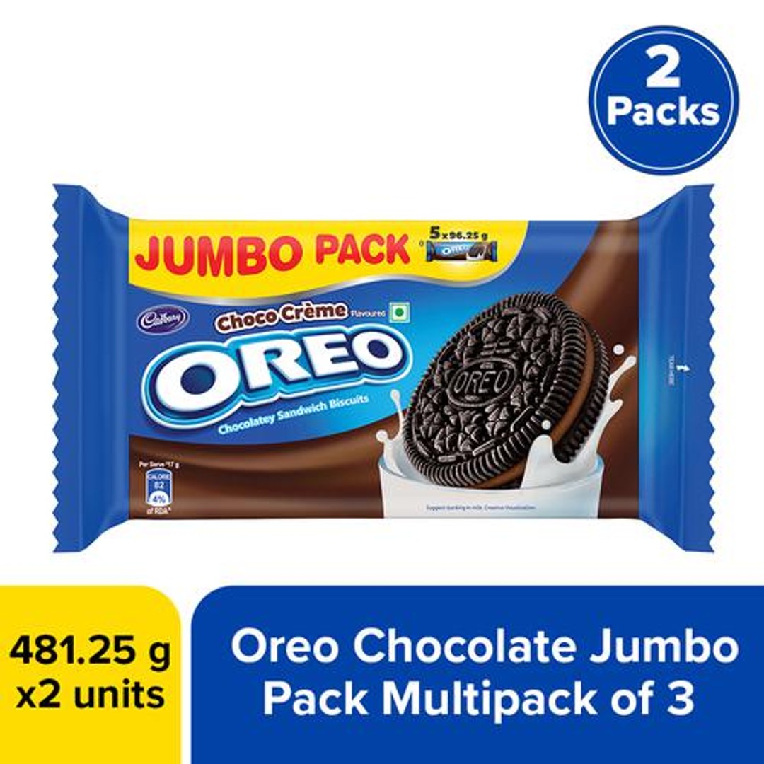 Buy Cadbury Oreo Choco Creme-Flavoured Chocolatey Sandwich Biscuits ...