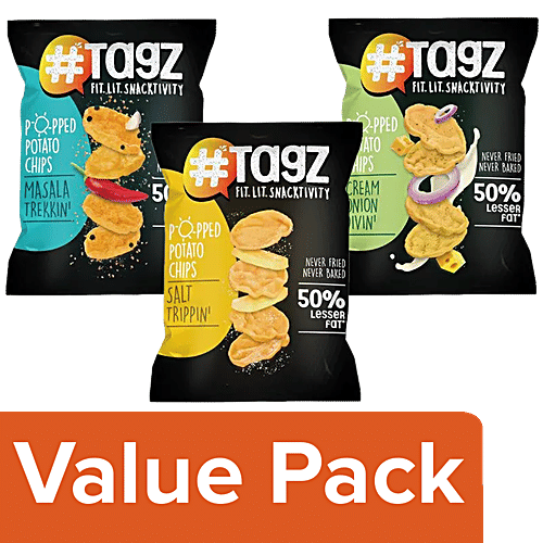 Buy tagz Popped Potato Chips - Multiflavour Online at Best Price of Rs 150 - bigbasket