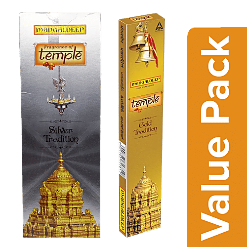 Buy Mangaldeep Temple Diya Silver,50 pcs + Yagna Gold Tradition ...