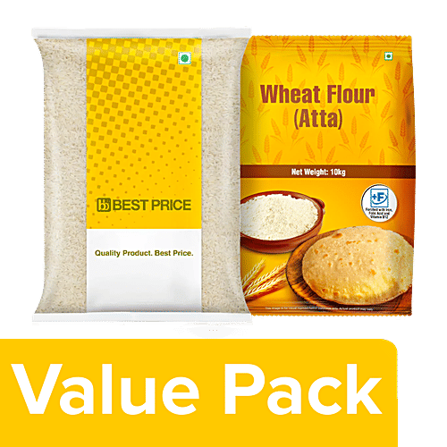 Buy bb SUPER SAVER Wheat Flour (Atta) 10 kg + Sona Masoori Raw Rice 5 ...