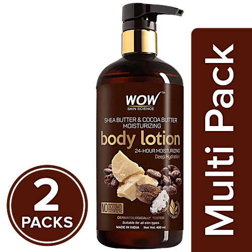 Buy Wow Skin Science Shea & Cocoa Butter Moisturizing Body Lotion - Deep Hydration Online at ...