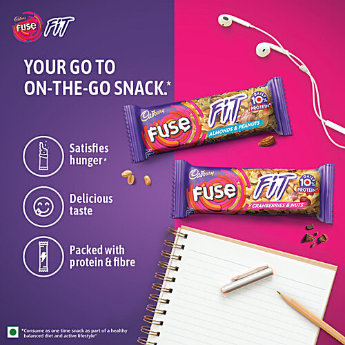 Buy Cadbury Fuse Fuse Fit Snack Bar - With Almonds & Peanuts Online at ...