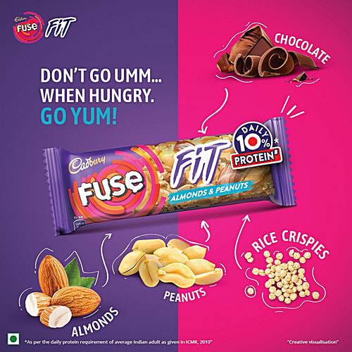 Buy Cadbury Fuse Fuse Fit Snack Bar - With Cranberries & Nuts Online at ...