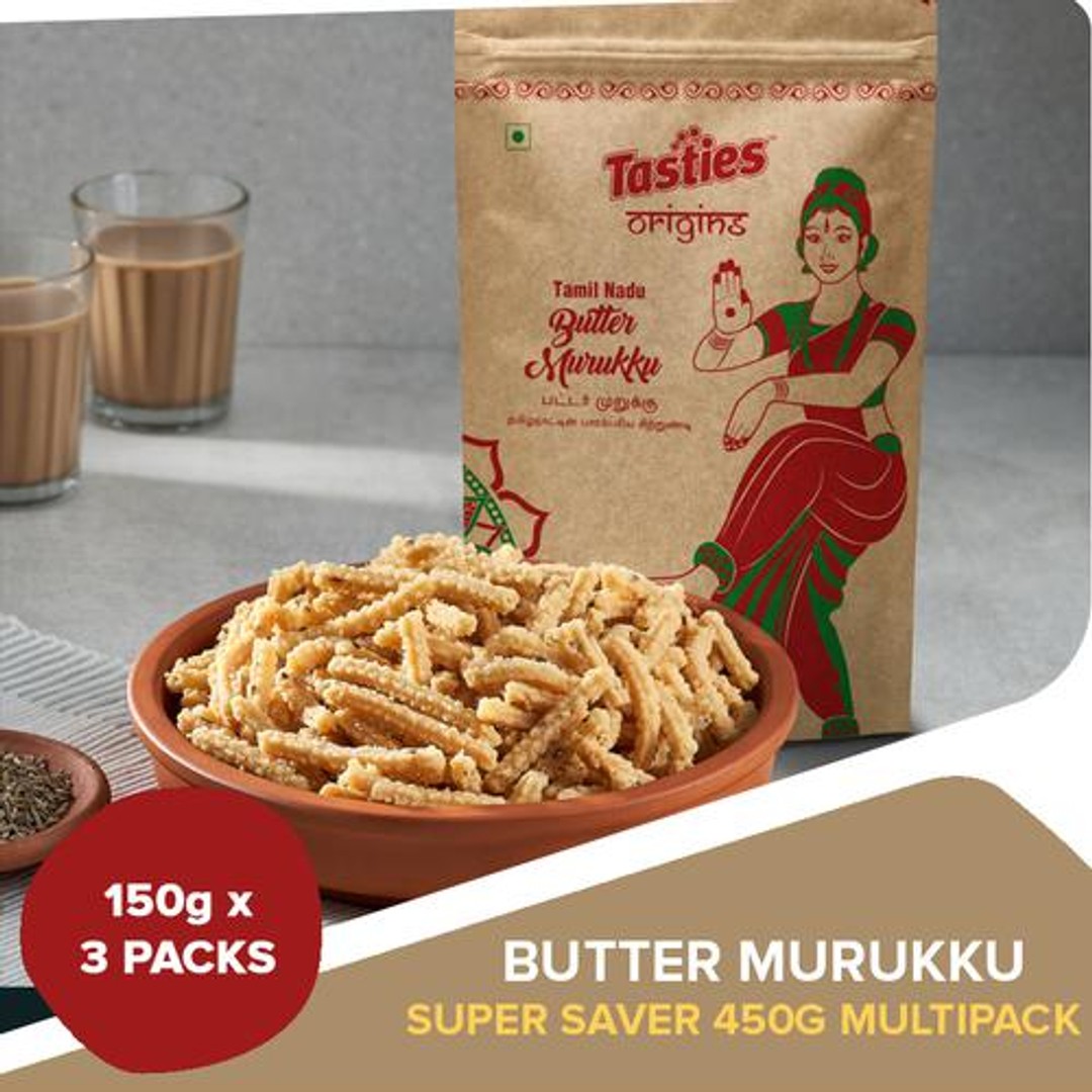 Buy Tasties Origins Namkeen - Butter Murukku Online at Best Price of Rs ...