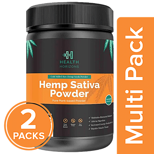 Buy Health Horizons Hemp Sativa Powder - Cold Milled Raw Seeds, Rich In ...