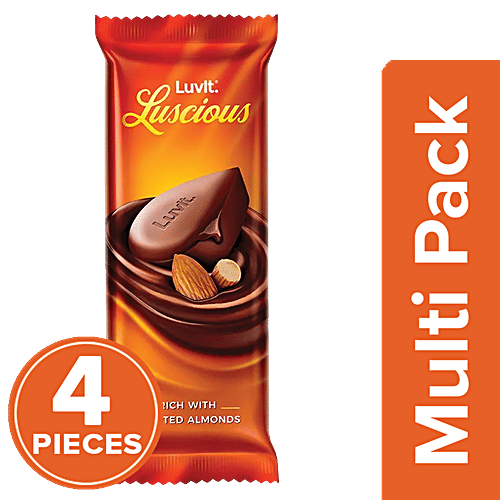 Buy LuvIt Luscious Chocolate Bar - Rich With Roasted Almonds Online at ...