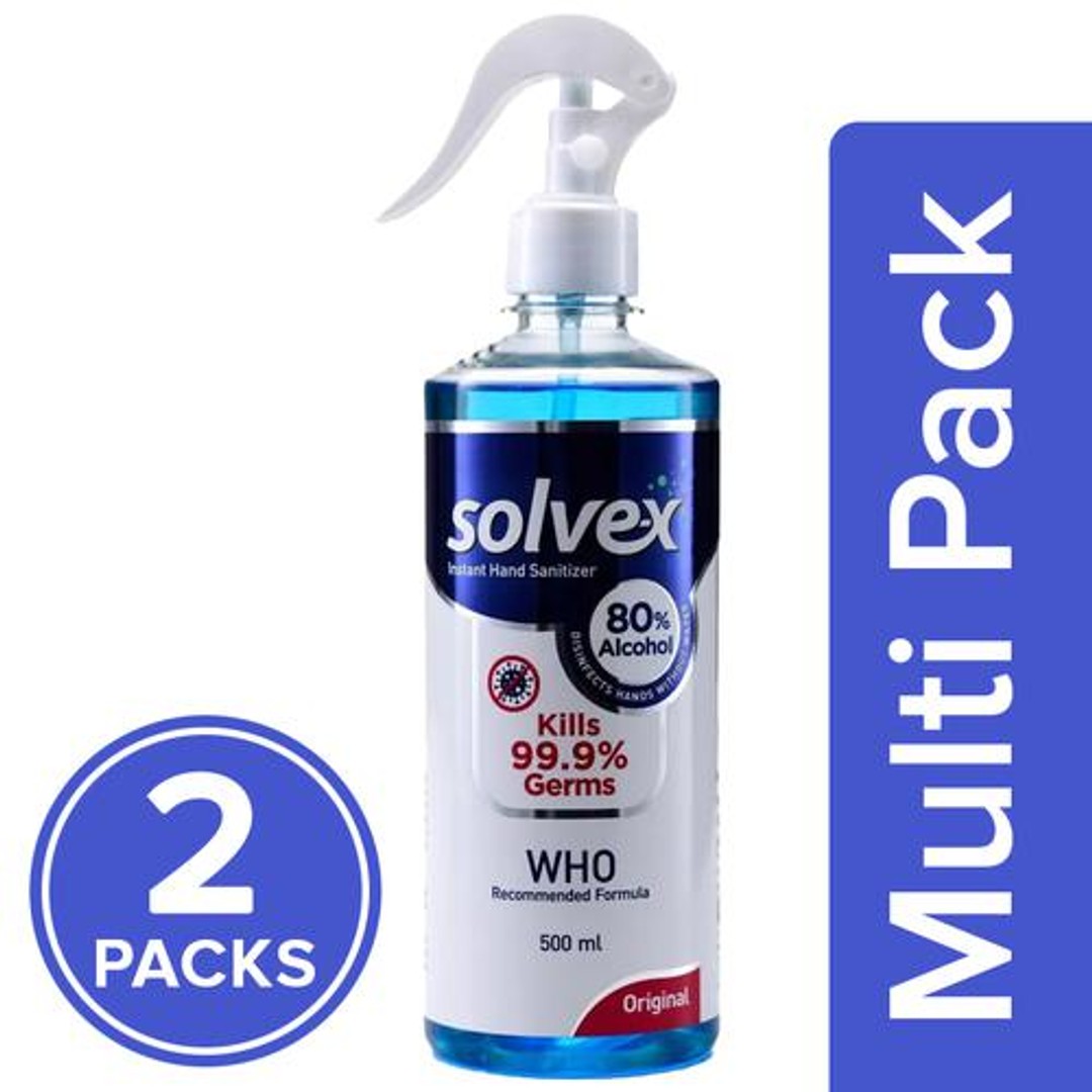 Buy Solvex Alcohol Based Instant Hand Sanitizer Liquid Spray-Provides ...