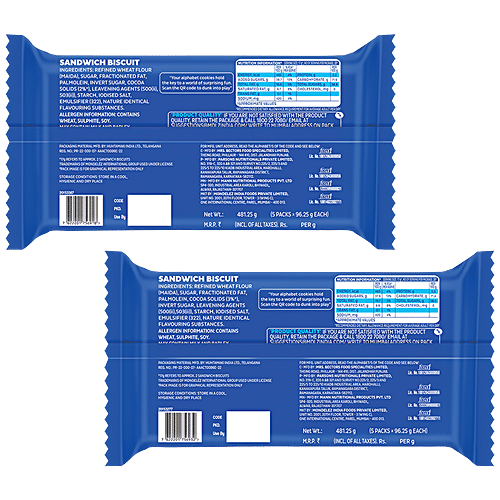 Buy Cadbury Oreo Vanilla + Oreo Chocolate Crème Sandwich Biscuit, Jumbo ...