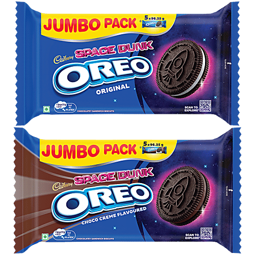Buy Cadbury Oreo Vanilla Flavour Creme Sandwich Biscuit, Jumbo Pack ...