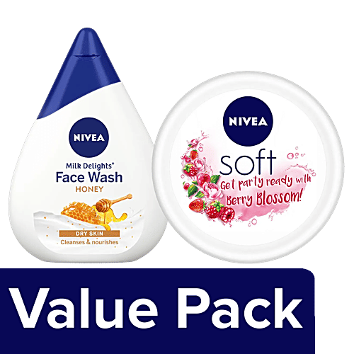 Buy NIVEA Milk Delights Face Wash - With Honey, 100 ml + Light Moisturizer, 200 ml Online at ...