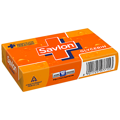 Buy Savlon Glycerin Soap Bar With Germ Protection & Moisturisation, For ...