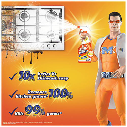 Buy Mr Muscle Kitchen Cleaner-Removes Tough Stains & Grease, Lemon ...
