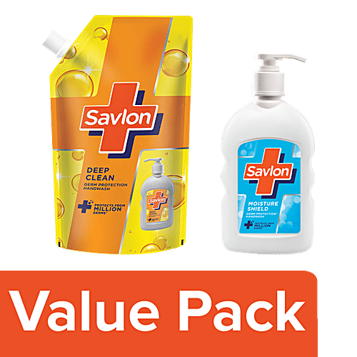 Buy Savlon Savlon Deep Clean Handwash 725ml + Savlon Moisture Shield ...