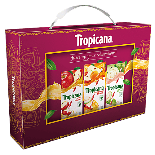 Buy Tropicana Delight Fruit Juice - Guava +Apple +Mixed Fruit, (1L Each ...