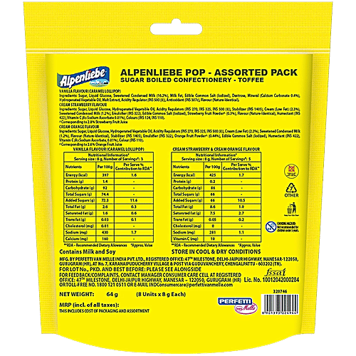 Buy ALPENLIEBE Pop Assorted Flavours Lollipop Online at Best Price of ...