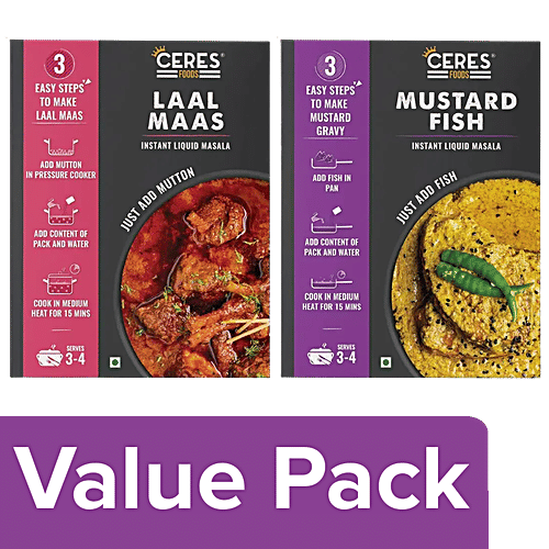 Buy Ceres Foods Laal Maas Instant Liquid Masala 200 g + Mustard Fish ...