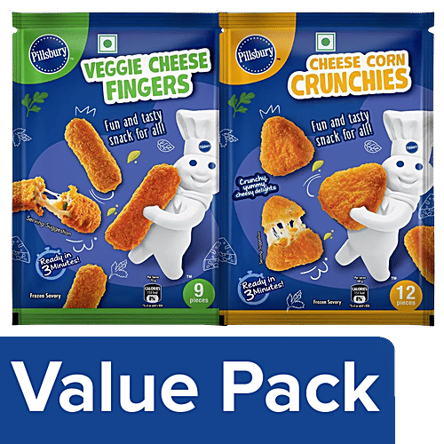 Buy Pillsbury Veggie Cheese Fingers Small 225g + Cheese Corn Crunchies ...