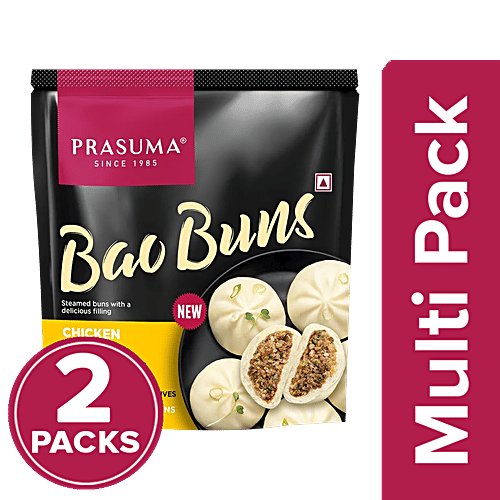 Buy Prasuma Bao Buns - Chicken Keema, Stuffed Bread, No Preservative ...