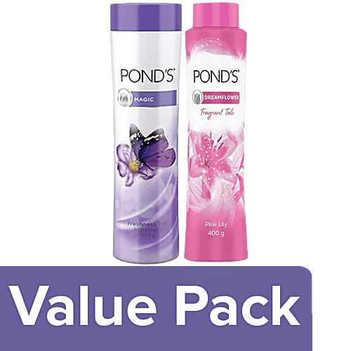 Buy Ponds Ponds Dreamflower Fragrant Talc 400 g + Ponds Magic Freshness ...