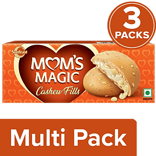 Buy Sunfeast Moms Magic Cashew Fills Centre-Filled Cookies With Cashew ...