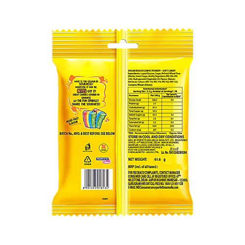 Buy Chupa Chups Sour Bites Mixed Fruit Flavour Soft & Chewy Toffee ...