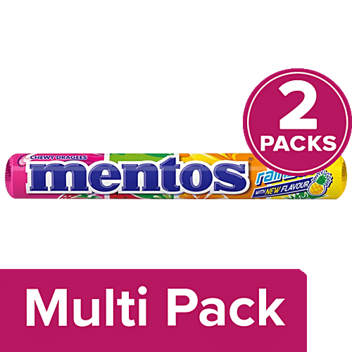Buy Mentos Rainbow Assorted Pine Flavour Chewy Candy Stick Online at ...