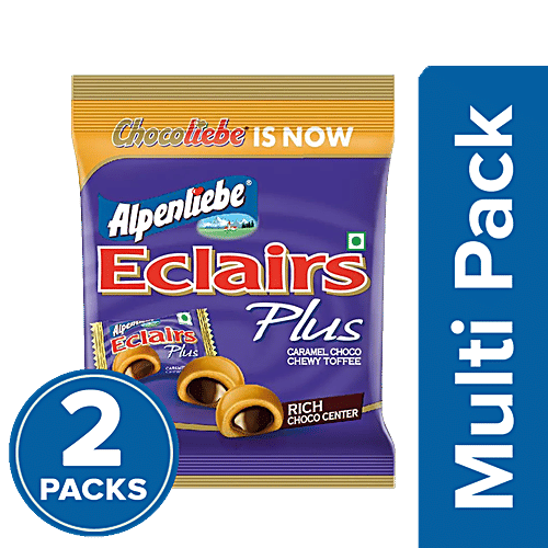 Buy Alpenliebe Eclairs Plus - Rich Choco Center, Caramel Chewy Toffee ...