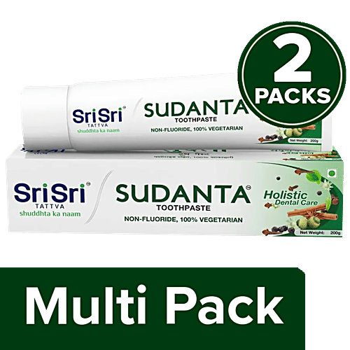 Buy Sri Sri Tattva Sudanta Herbal Toothpaste 200g - All Natural ...