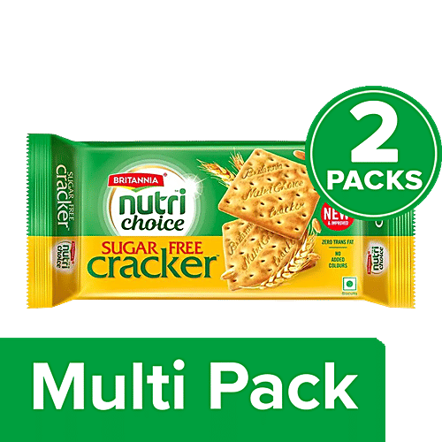 Buy Britannia Nutrichoice Sugar Free Cream Cracker (Pack Of 2) Online ...